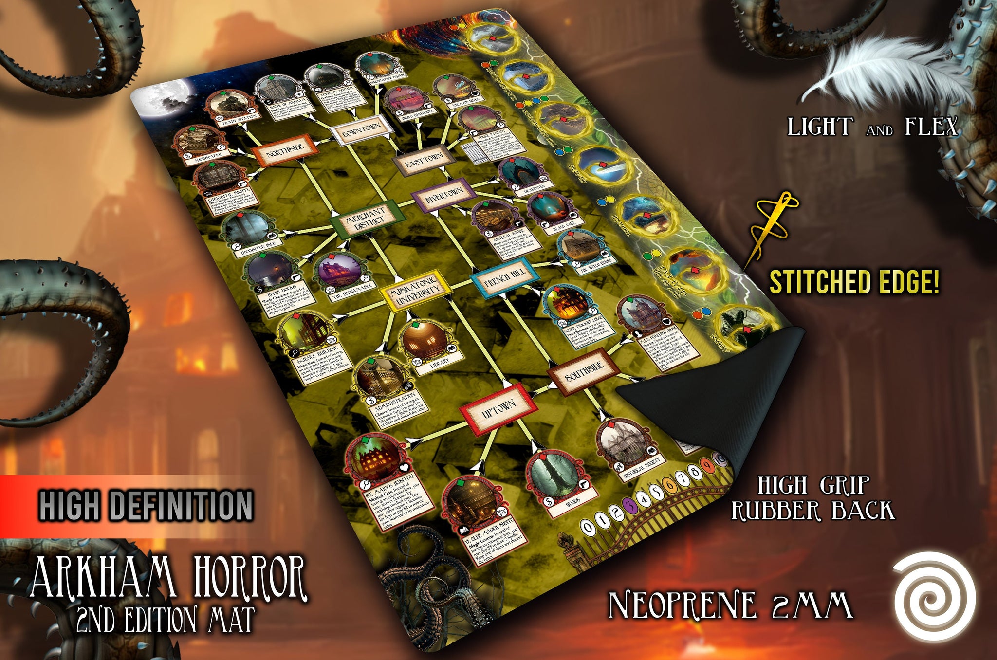 Arkham Horror 2 Edition compatible Playmats – Rollinmats