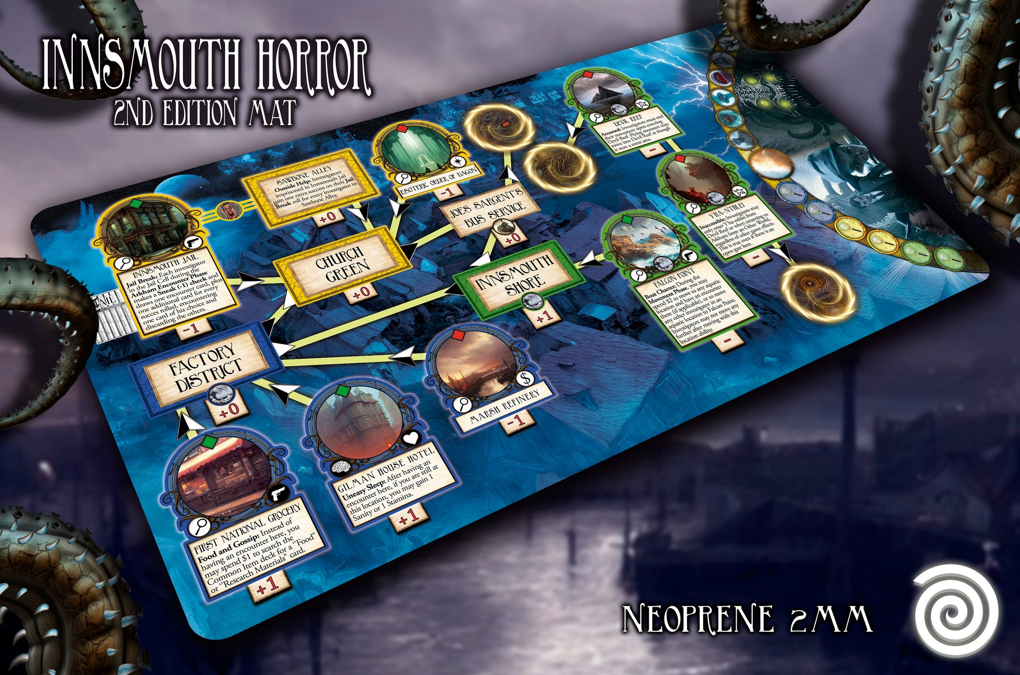 Arkham Horror 2 Edition compatible Playmats – Rollinmats
