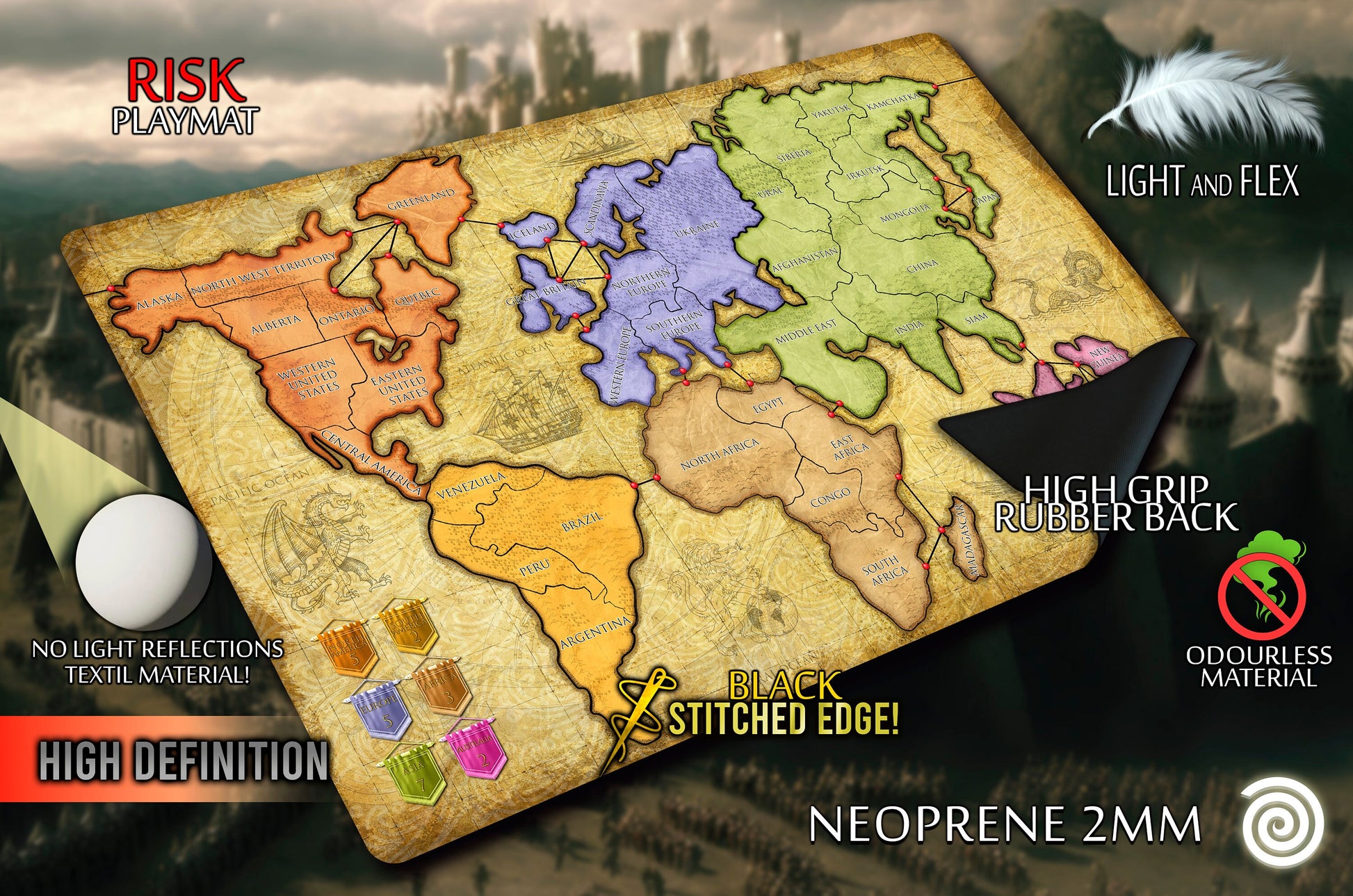 RISK compatible Gamemat - (Giant / Oversized) – Rollinmats